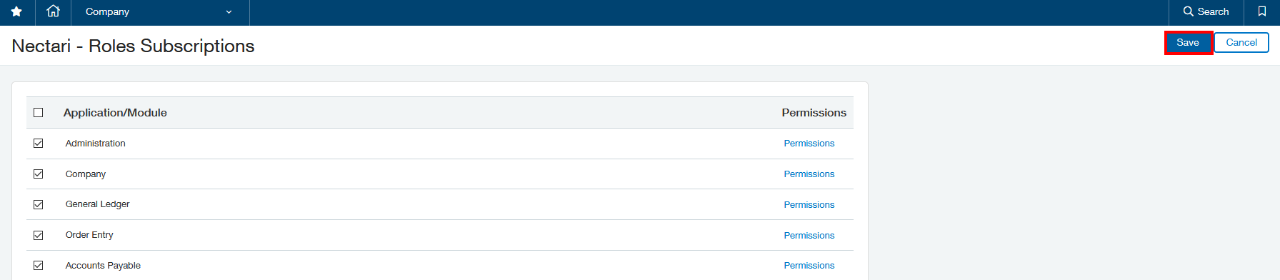 Settings for Sage Intacct