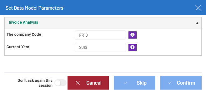Set Data Model Parameters