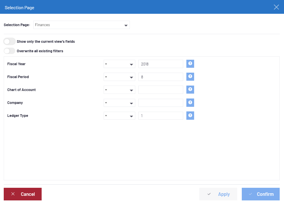 Selection Page