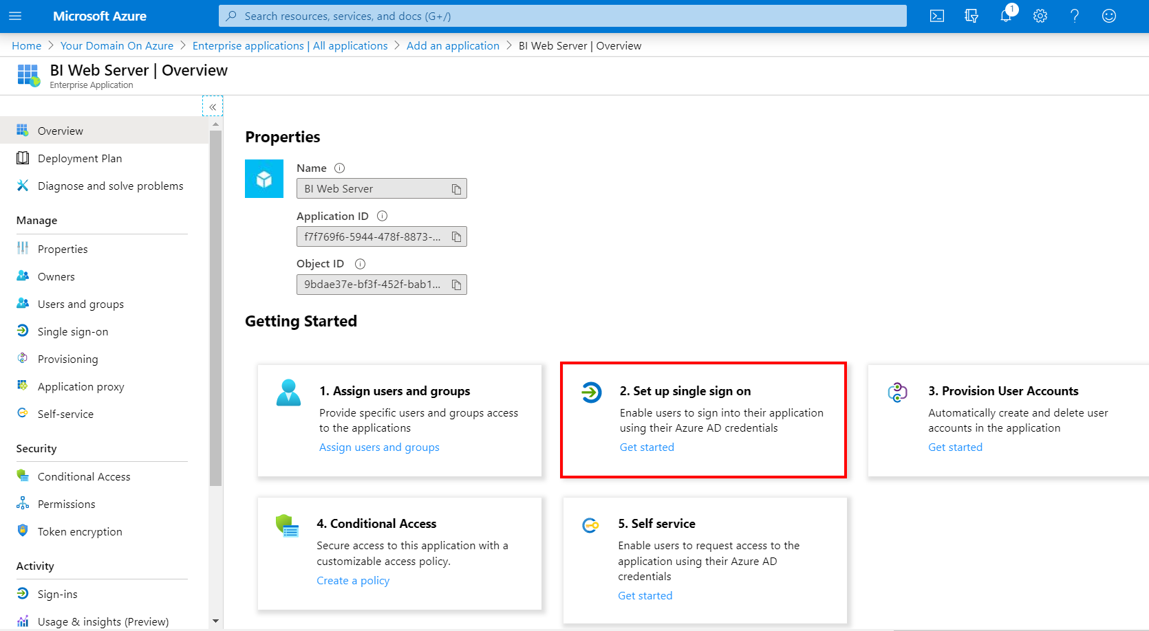 Azure Single Sign-On for Web Client