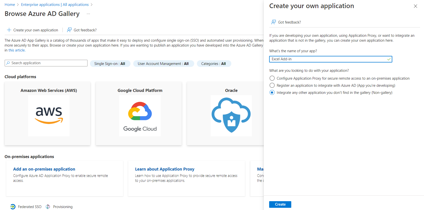 Azure Single Sign-On for Excel Add-in