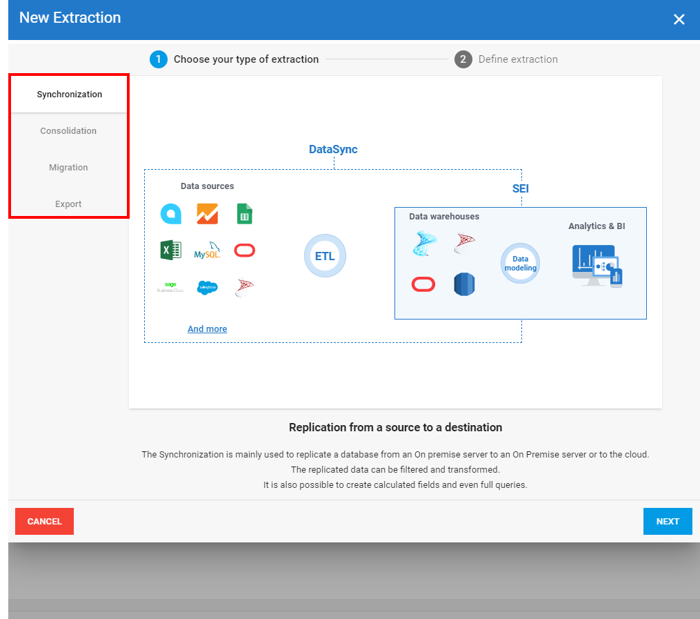 Adding an Extraction