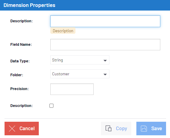 Creating a Dimension Group and a Dimension