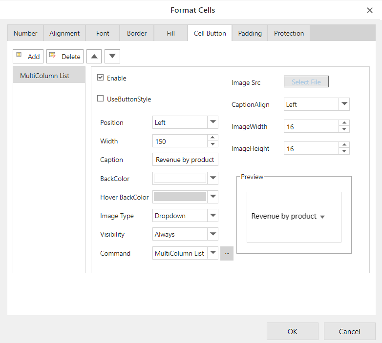 Defining Cell Drop-downs