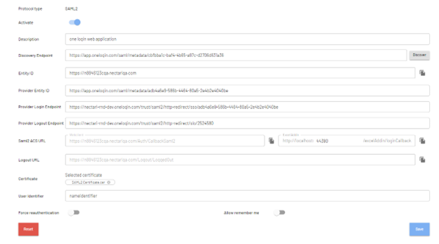 Configurer SAML 2.0 avec OneLogin