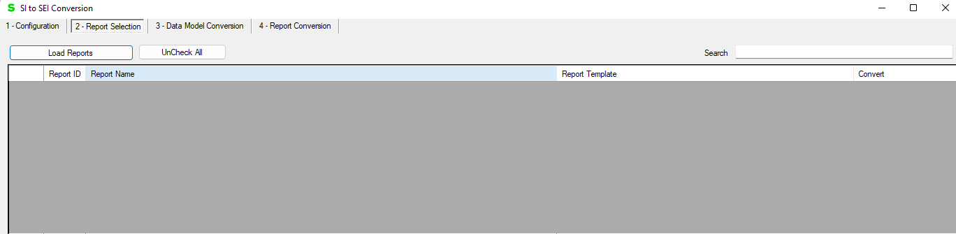 Step 2 - Report Selection