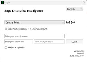 Login to SEI Excel Add-in