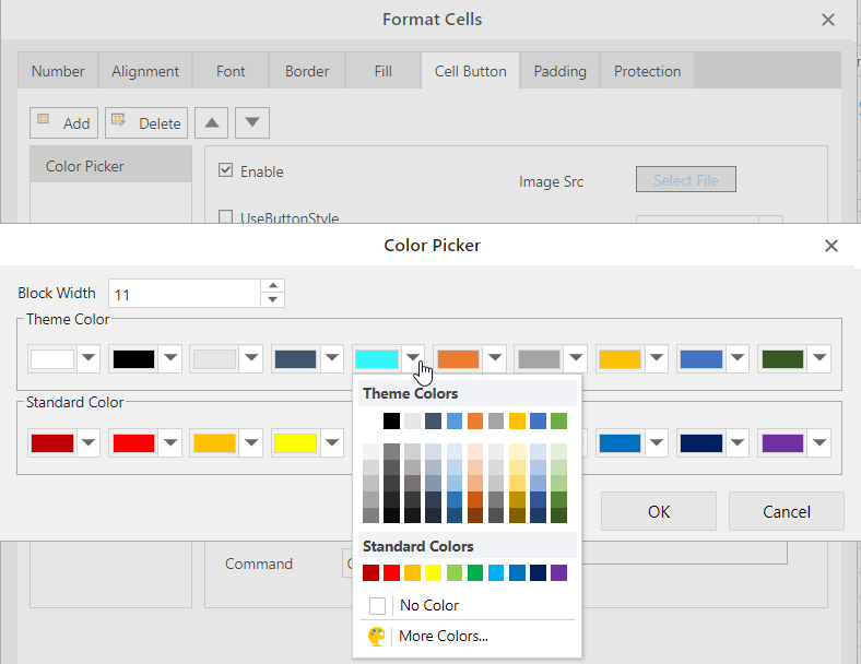Defining Cell Drop-downs