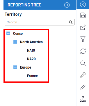 Using the Reporting Tree in Reports