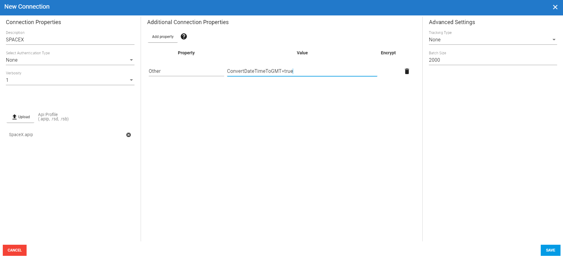 Custom API Settings