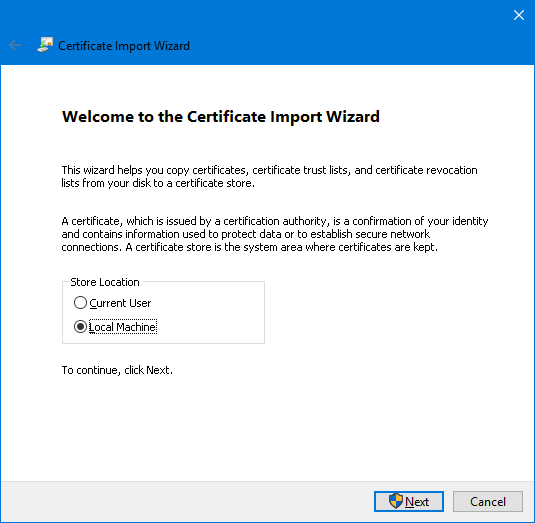 Updating SSL Certificate