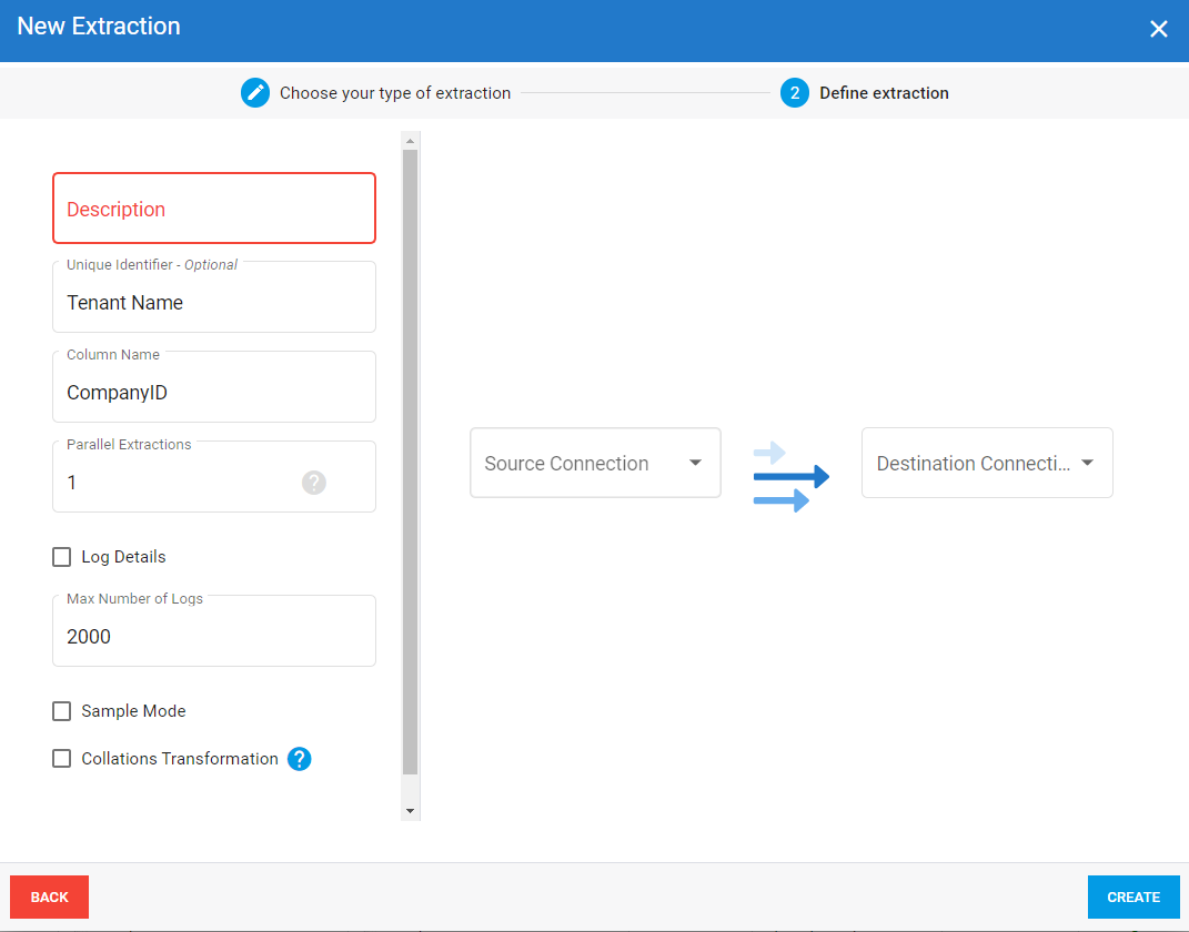 Importing the Extractions