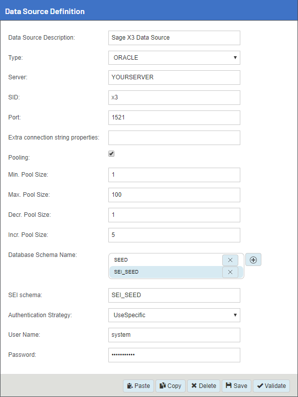 Configure the Data Sources