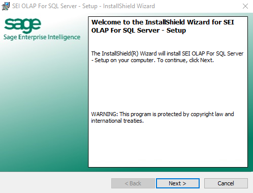Installing OLAP for SQL Server Cube database